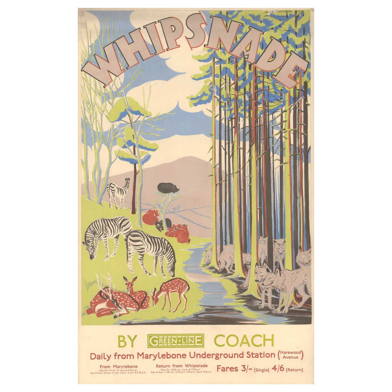 Whipsnade Zoo TFL Print | ZSL Shop